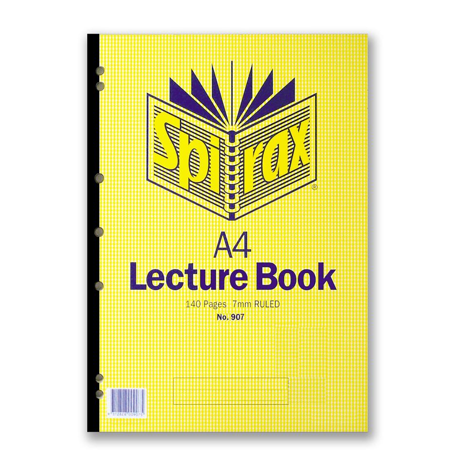 Spirax A4 Lecture Pad 140 Page Side Opening | Winc