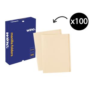 Winc Manilla Folder Foolscap Buff Box 100 | Winc