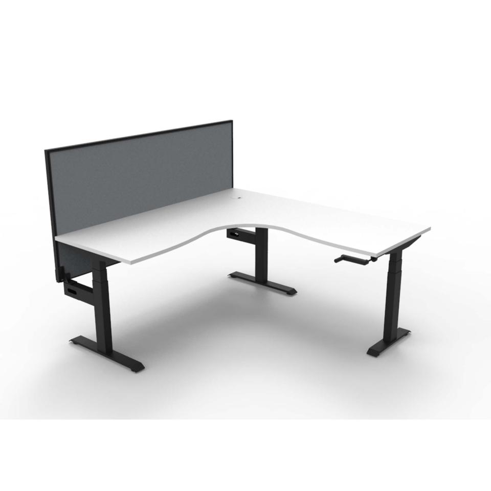 Rapid Line Boost Crank Corner Workstation With Screen 1800mm Wide x ...