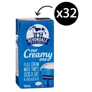 Devondale Long Life Full Cream Milk 150ml Carton 32 | Winc