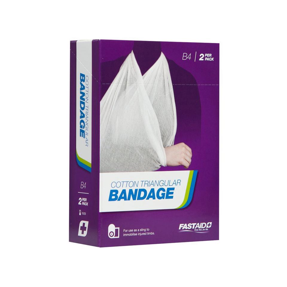 B4 FastAid Triangular Bandage Cotton Pack 2 | Winc