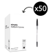 Simply Clear Stick Ballpoint Pen Medium 1.0mm Black Box 50 | Winc