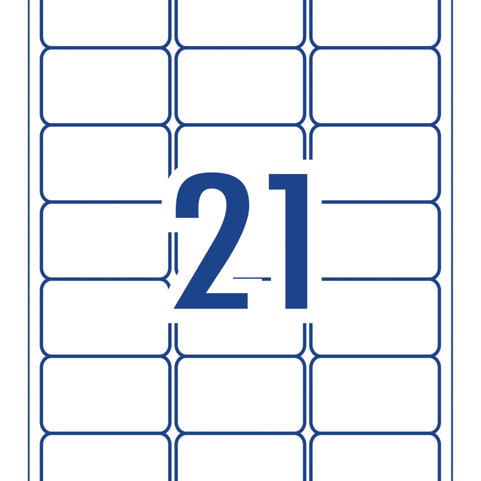 Avery L7060 Heavy Duty Labels for Laser Printers 63.5 x 38.1mm White ...