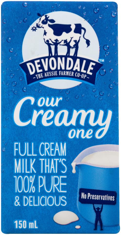 Devondale Long Life Full Cream Milk 150ml Carton 32 | Winc
