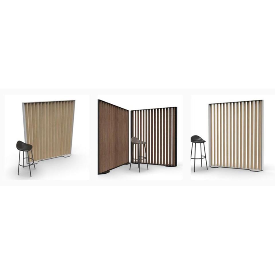 Timber Privacy Screen White Powdercoat Timber Laminate Slats | Winc