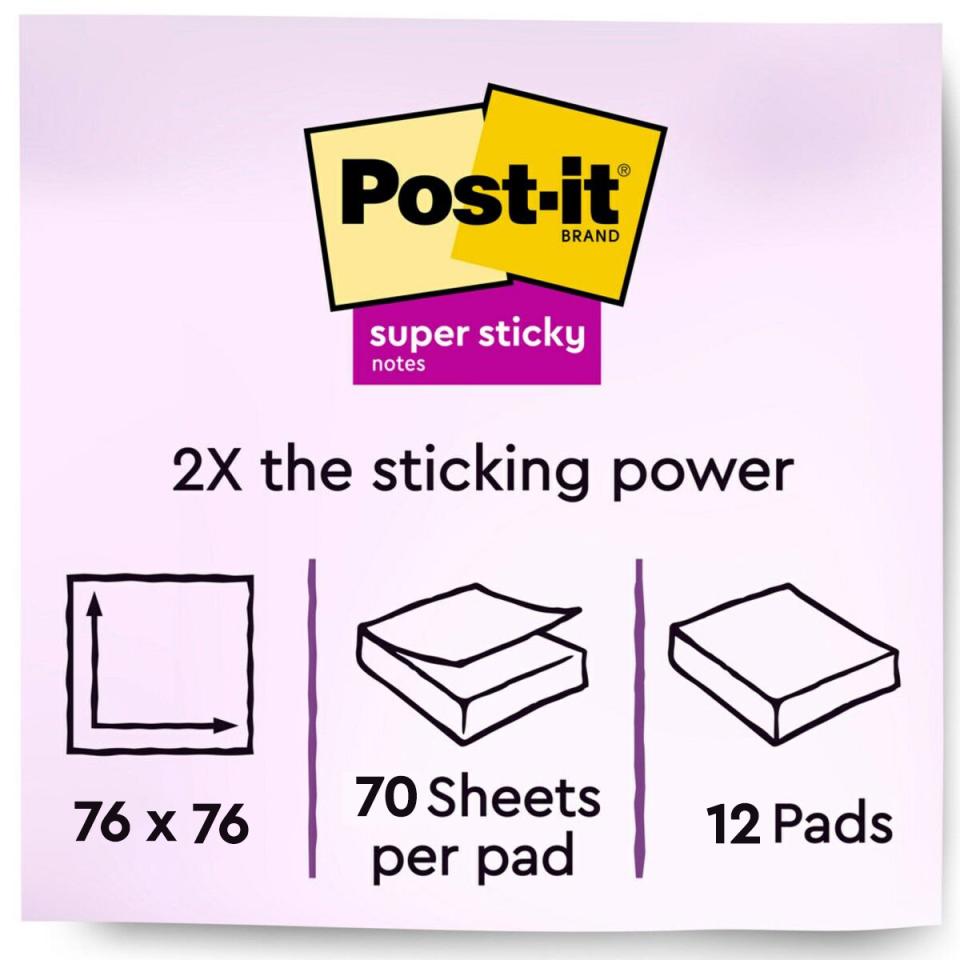 Post-it 100% Recycled Paper SS Notes 76x76 Oasis Pack 12 | Winc