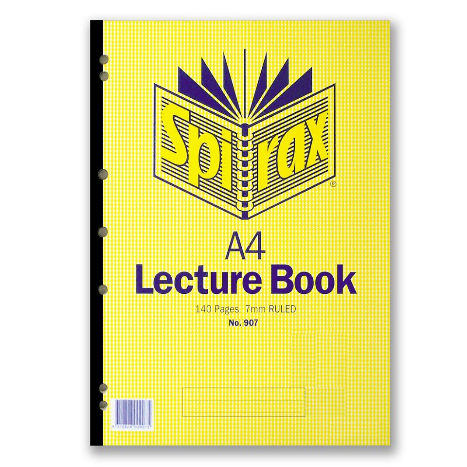 Spirax A4 Lecture Pad 140 Page Side Opening | Winc
