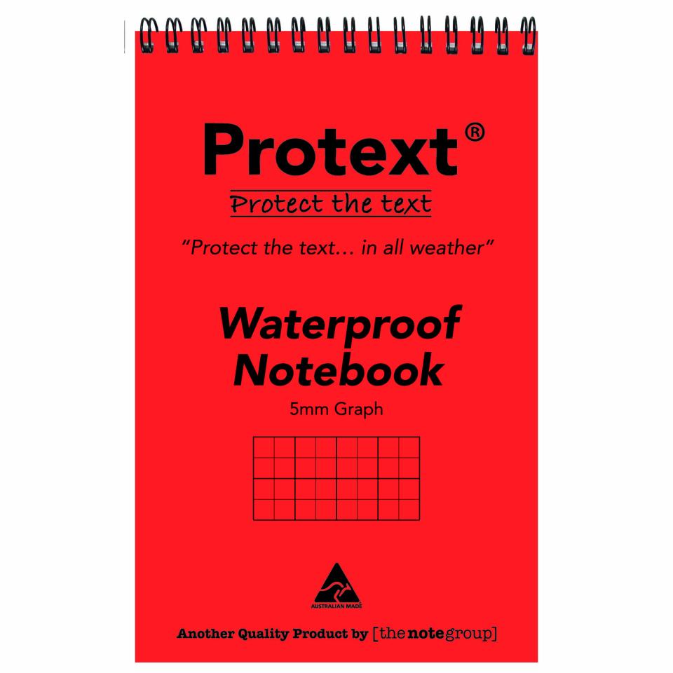 Protext Waterproof Notepad 150 x 100mm 5mm Graph Grid 100gsm Assorted ...