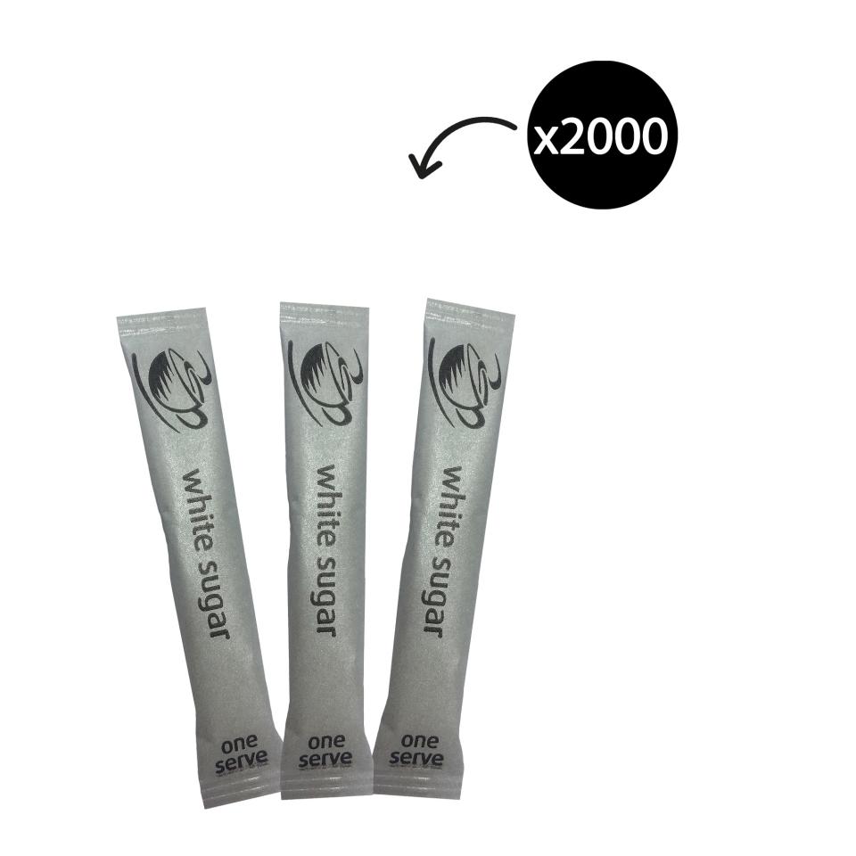 ISM Single Serve White Sugar Sticks 3g Carton 2000 | Winc