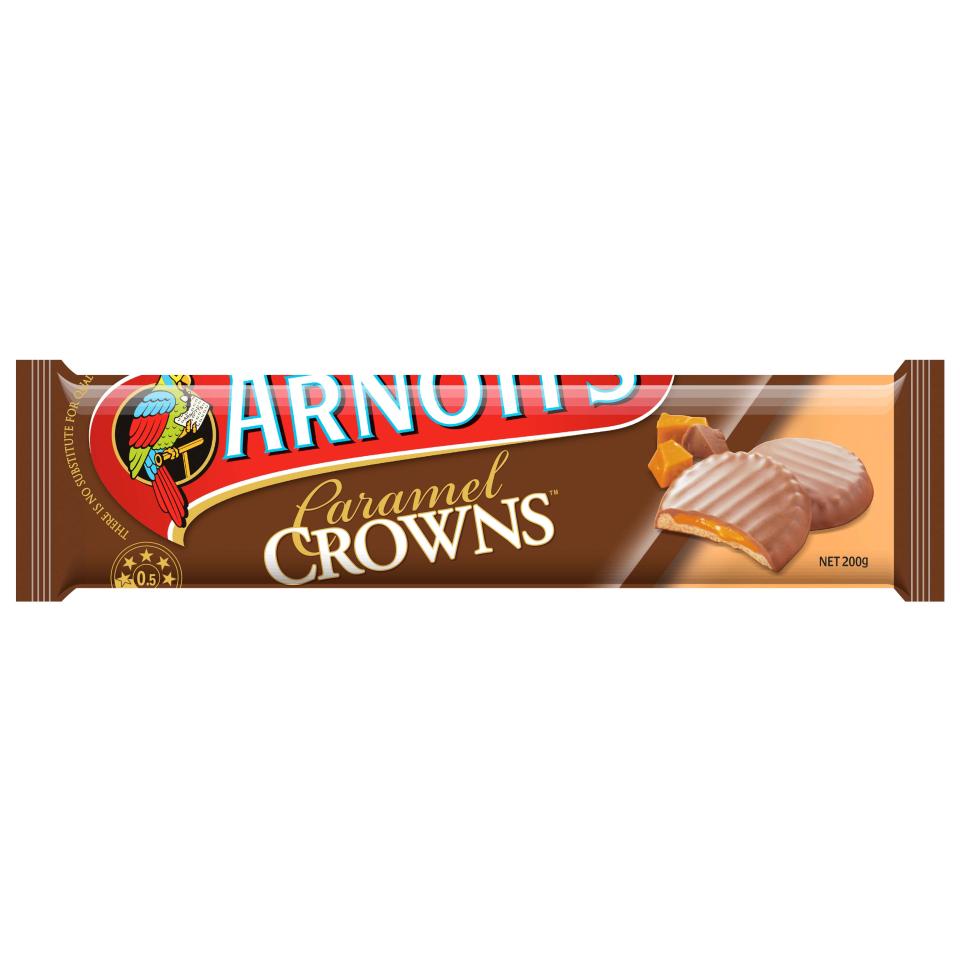Arnotts Chocolate Caramel Crowns 200g | Winc