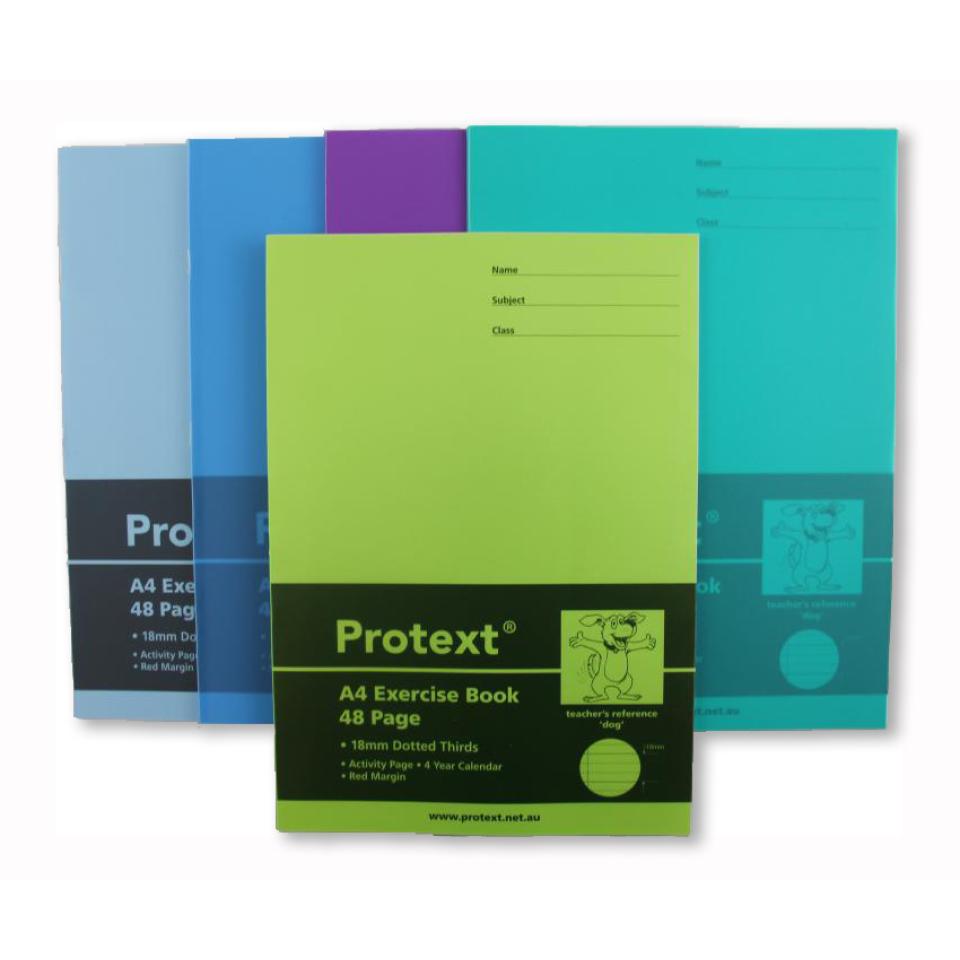 Protext Exercise Book A4 Polypropylene 18mm Dotted Thirds 48 Pages | Winc