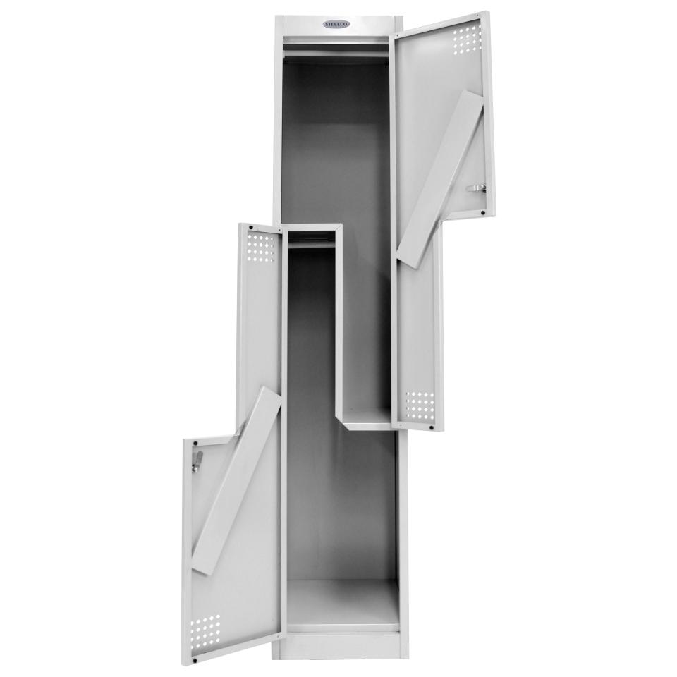 Steelco 1 Tier Steel Locker Key Lock Silver Grey | Winc