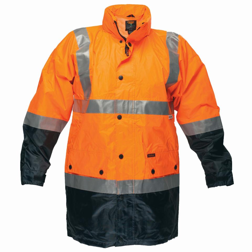 Prime Mover MJ306 - Eyre Lightweight Hi-Vis Rain Jacket with Tape Large ...