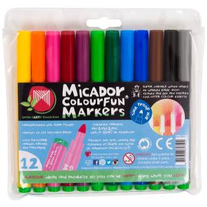 Micador Colourfun Coloured Markers Assorted Pack 12 | Winc
