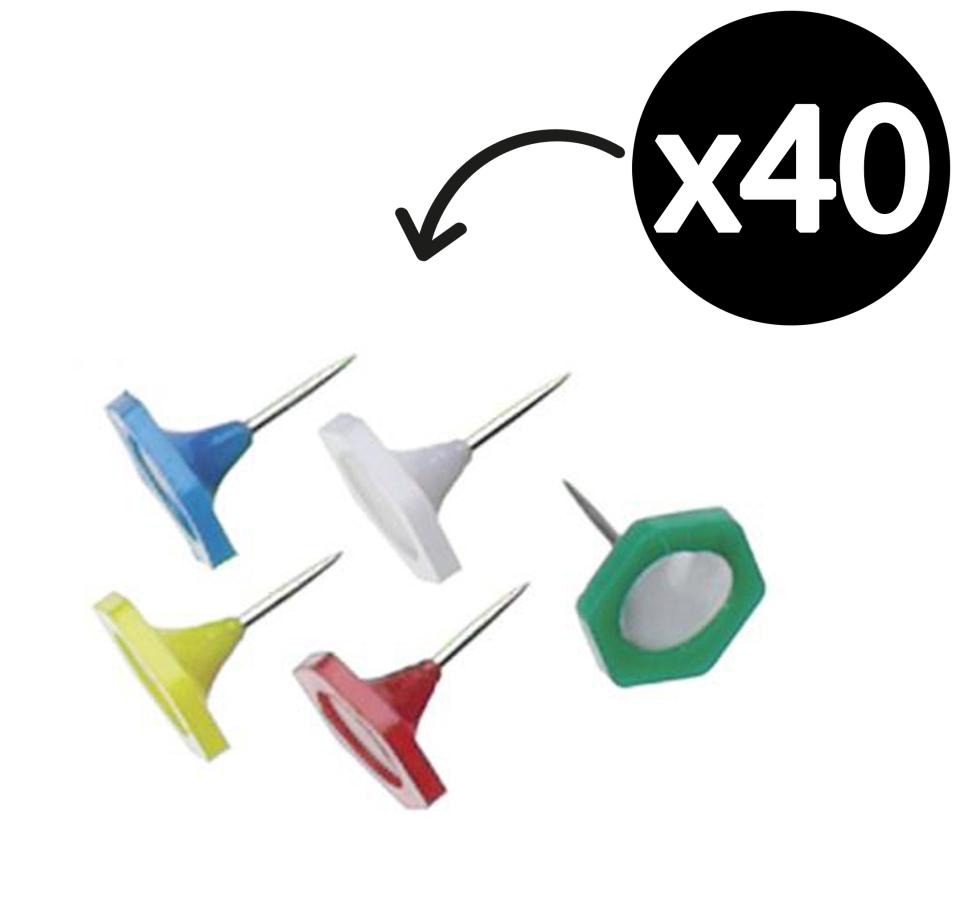 Esselte 45113 Indicator Pins Small Assorted Pack 40 | Winc