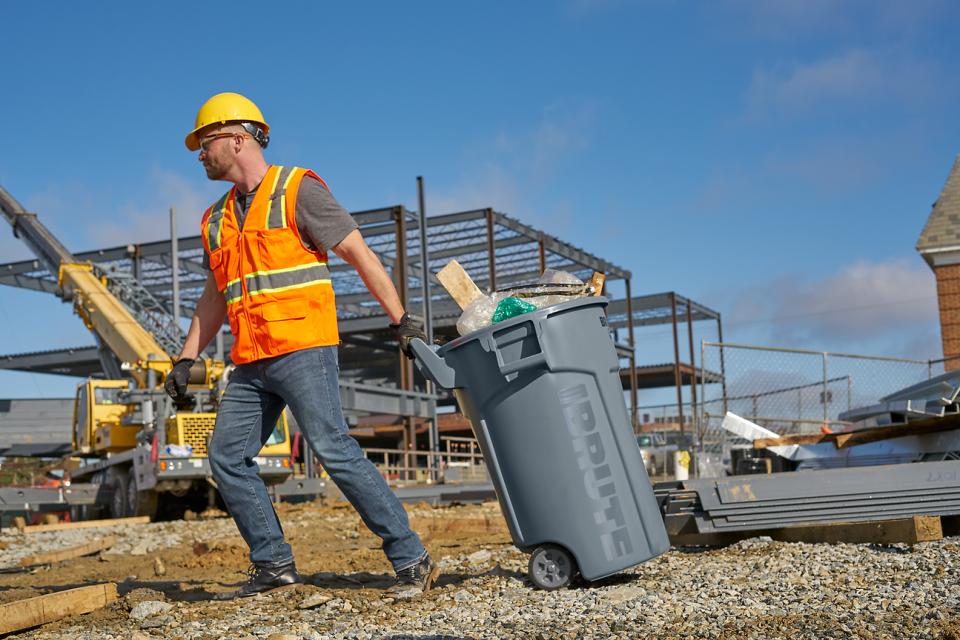 Rubbermaid Commercial Vented Brute 166L Wheeled Bin Grey | Winc