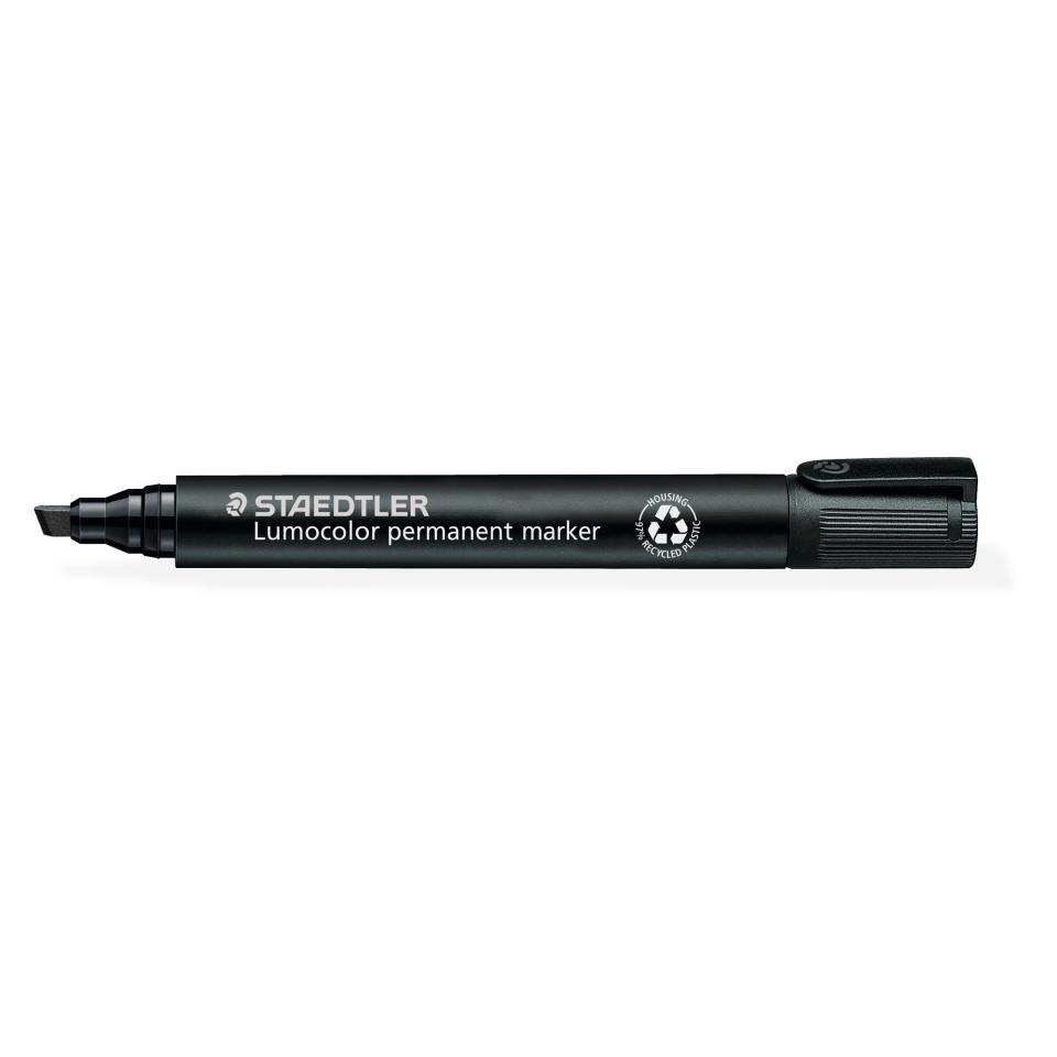 Staedtler 350 Lumocolor Permanent Marker Chisel Tip 2.0-5.0mm Black | Winc