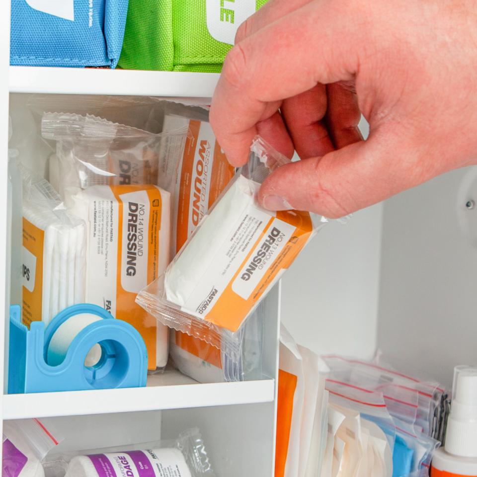 FastAid R4 Industra Medic Metal Cabinet First Aid Kit | Winc