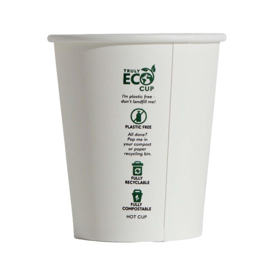 Truly Eco Double Wall Uni 90mm Coffee Cup White 8oz Carton 500 | Winc