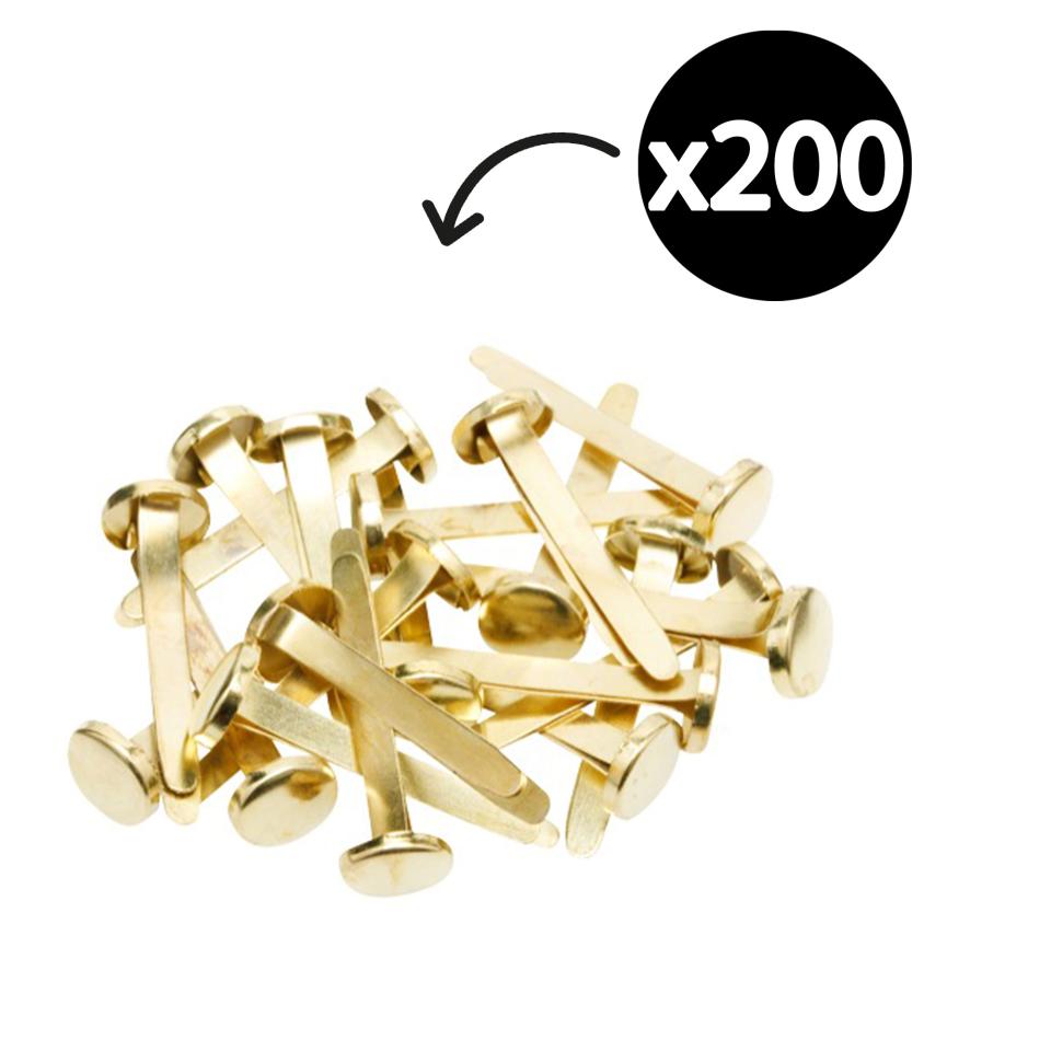 Winc Brass Paper Fasteners 19mm Pack 200 | Winc