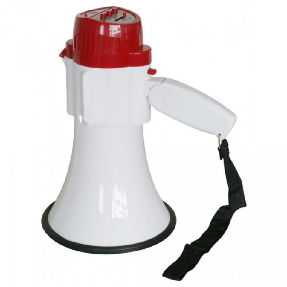 Megaphone Hand Held 20W With Siren White/Red | Winc