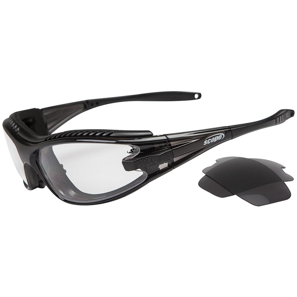 Scope Optics Slide Shield Safety Spec Clear Lens And Spare Smoke Lens ...