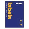 Winc Laser Labels 105 x 37mm 16 Per Sheet Pack White 100 Sheets | Winc