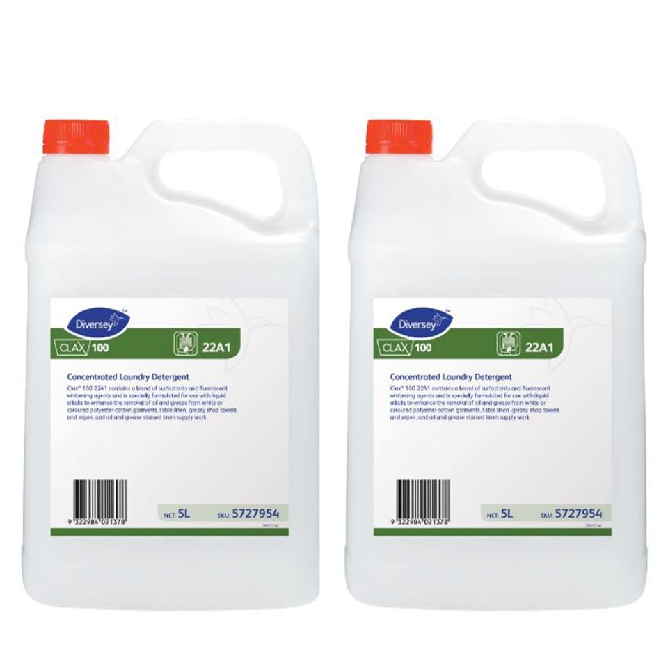 Diversey Clax 100 22A1 Concentrated Laundry Detergent 2 X 5L | Winc