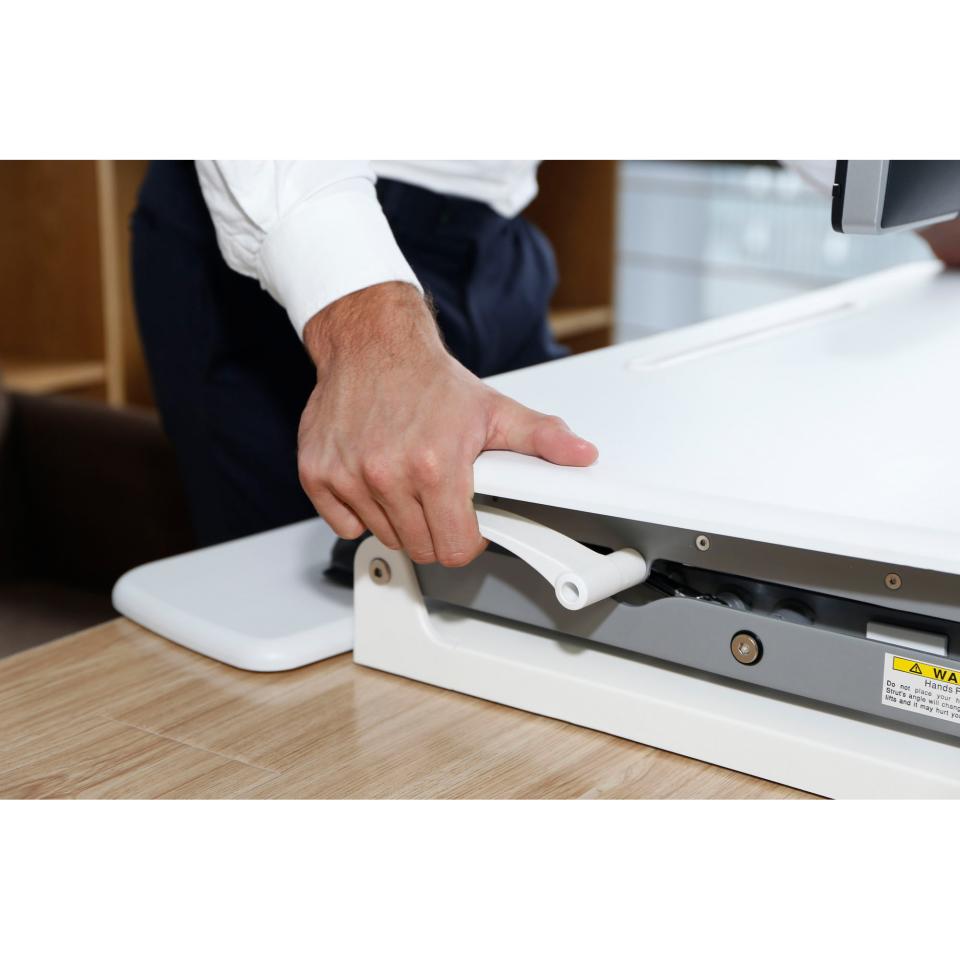 Rapid Line Riser Desktop Sit Stand Medium White | Winc