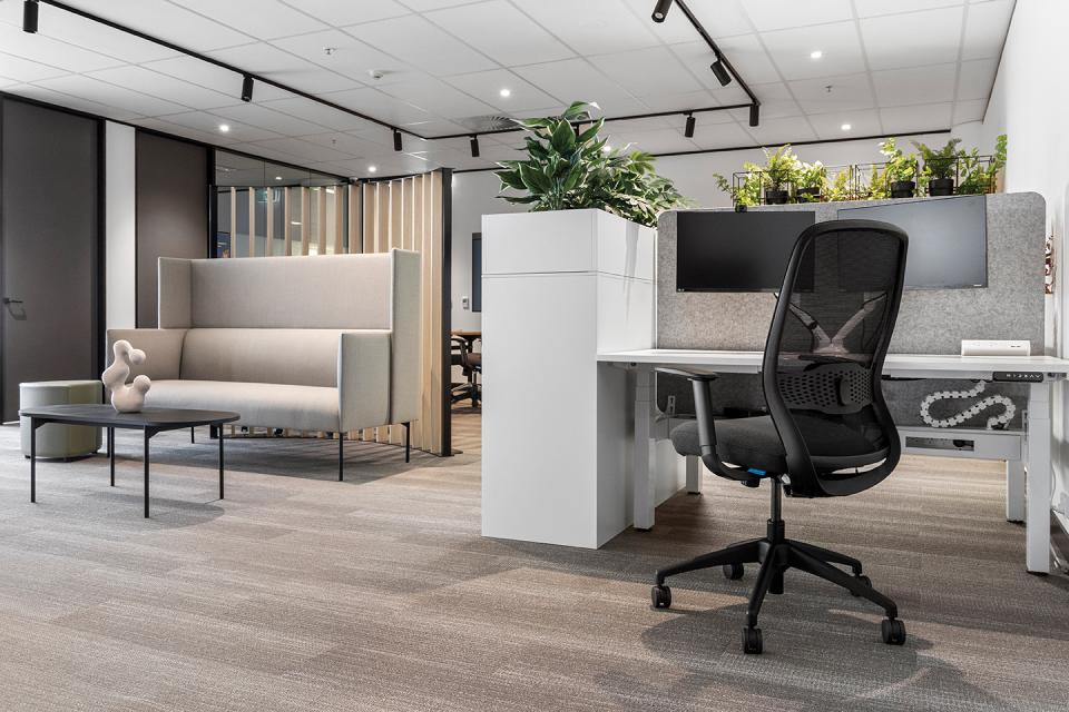 Buro NX Mesh Chair Grey with Black Frame with 2D Arms | Winc