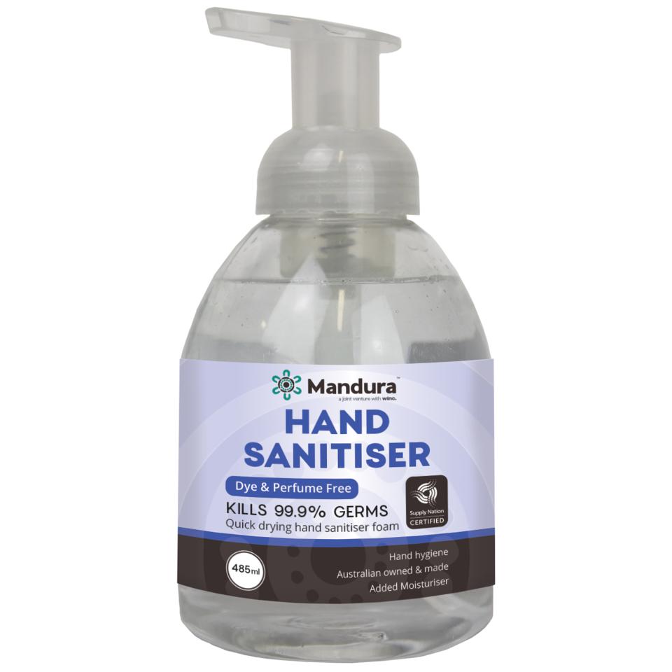 Mandura 80% Hand Sanitiser Foam 485ml | Winc