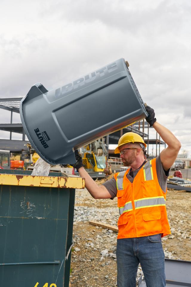 Rubbermaid Commercial Vented Brute 166L Wheeled Bin Grey | Winc