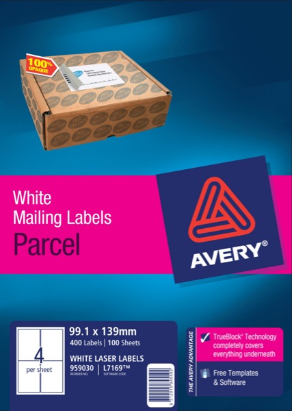 Avery Shipping Labels with Trueblock for Laser Printers - 99.1 x 139 mm ...