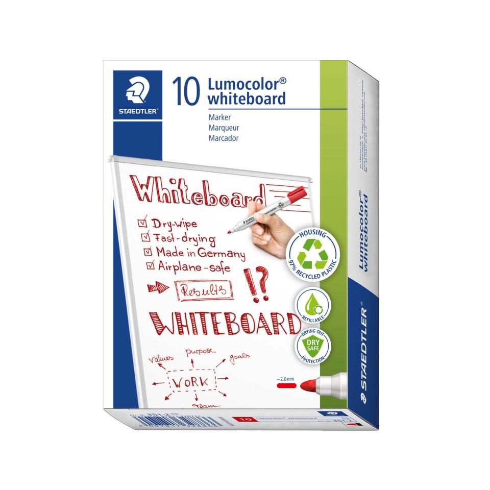 Staedtler Lumocolor Whiteboard Marker Chisel Tip Red Box 10 | Winc