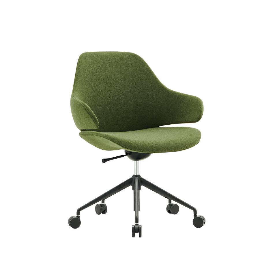 Buro Konfurb Orbit Chair Mid Back Arms 5 Star Base In Olive | Winc