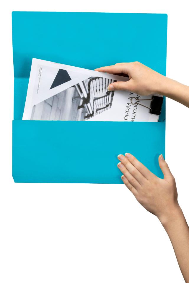 Marbig Slimpick Document Wallet Foolscap Blue Box 50 | Winc