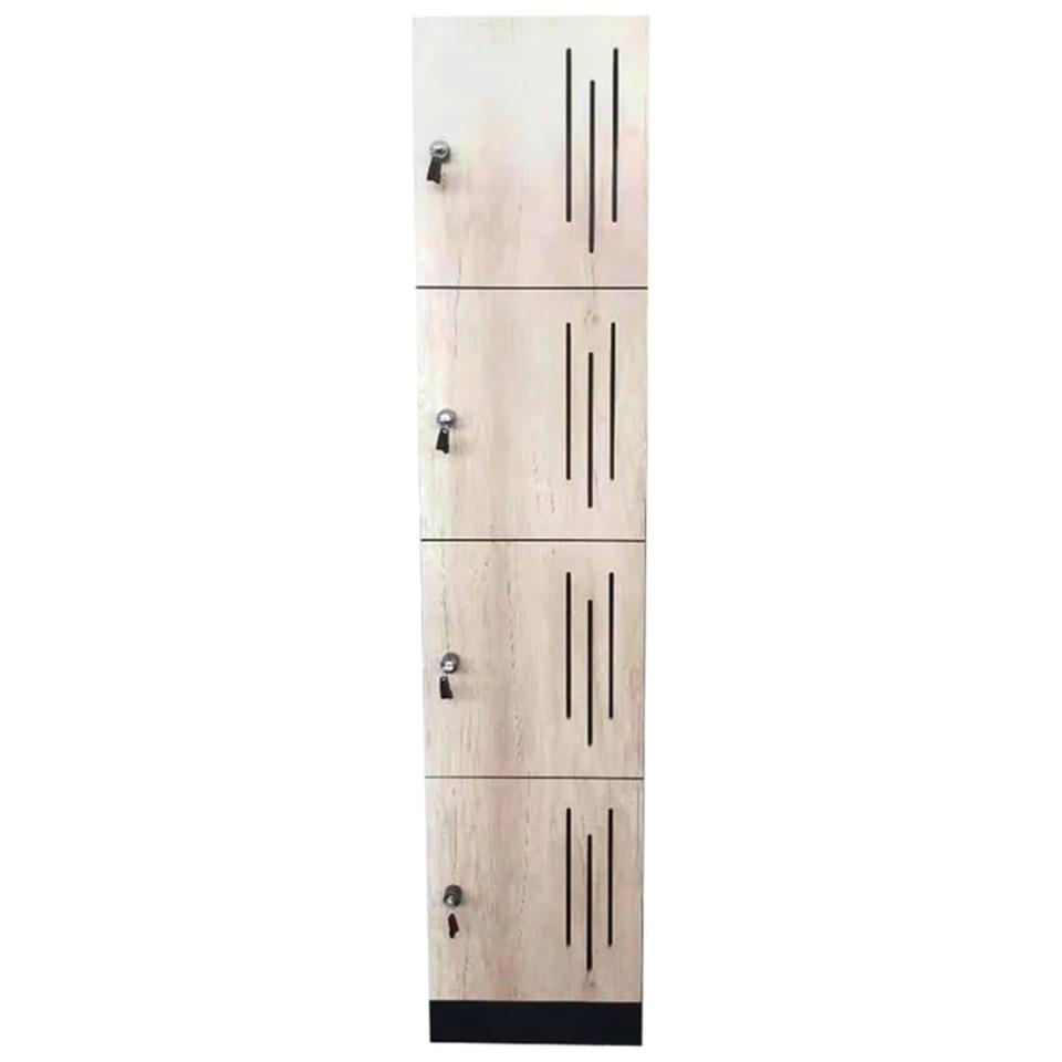 Steelco 4 Door Locker With 18mm MR Door Natural Oak | Winc