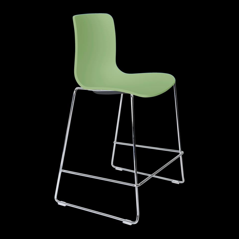 Dal Acti Low Stool with Chrome Sled Base | Winc