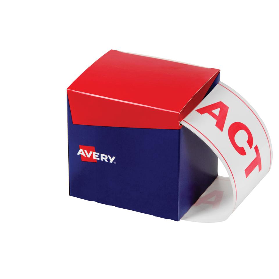 Avery ACT Shipping Label 100 X 150.4mm Red/white 500 Labels | Winc