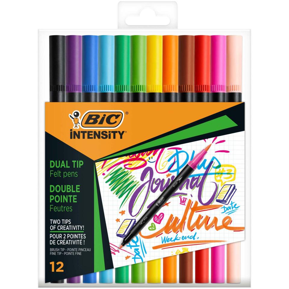 Bic Intensity Dual Tip Felt Pen Box 12 | Winc