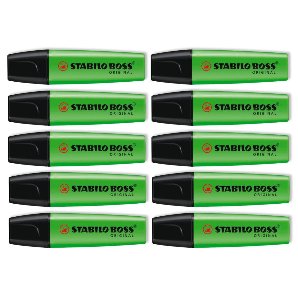 Stabilo Boss Highlighter Green Box 10 | Winc