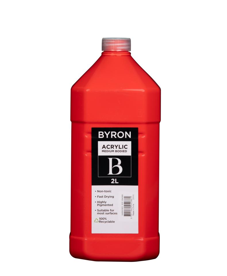 Byron Acrylic Paint 2L Warm Red | Winc