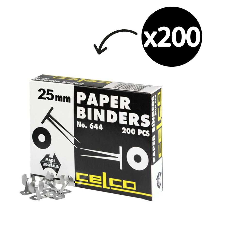 Celco Paper Binder No. 644 25mm Box 200 | Winc