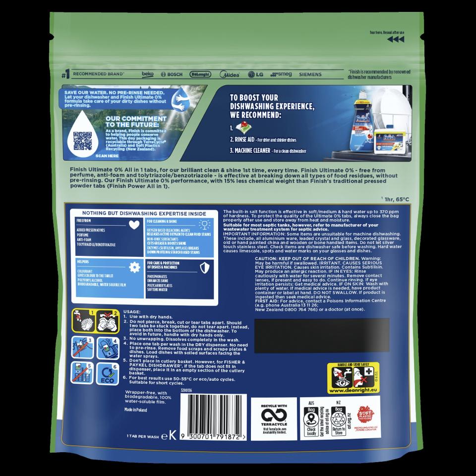 Finish Ultimate 0% Dishwashing Tablets Regular Pack 46 | Winc
