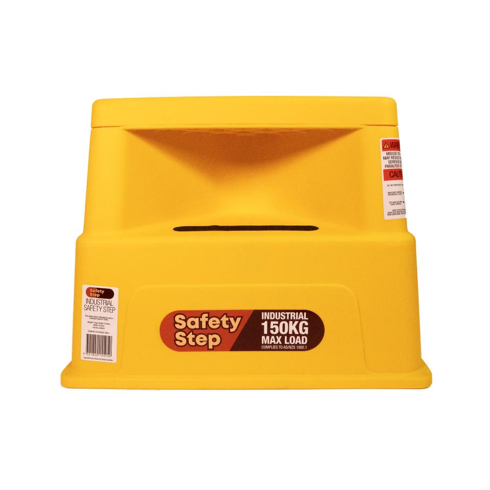 Brady Safety 1 Step Stool 150kg Capacity Yellow | Winc