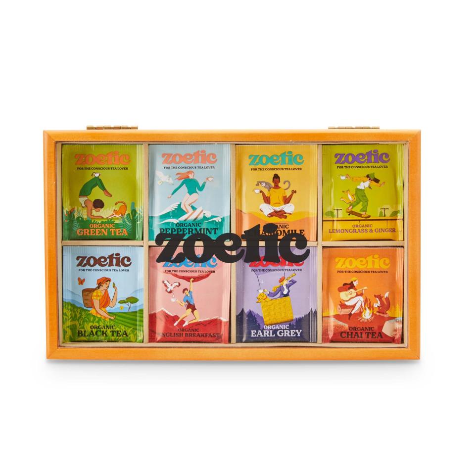 Zoetic Tea Chest 8 Compartments Filled with Included 8 Tea Varieties | Winc