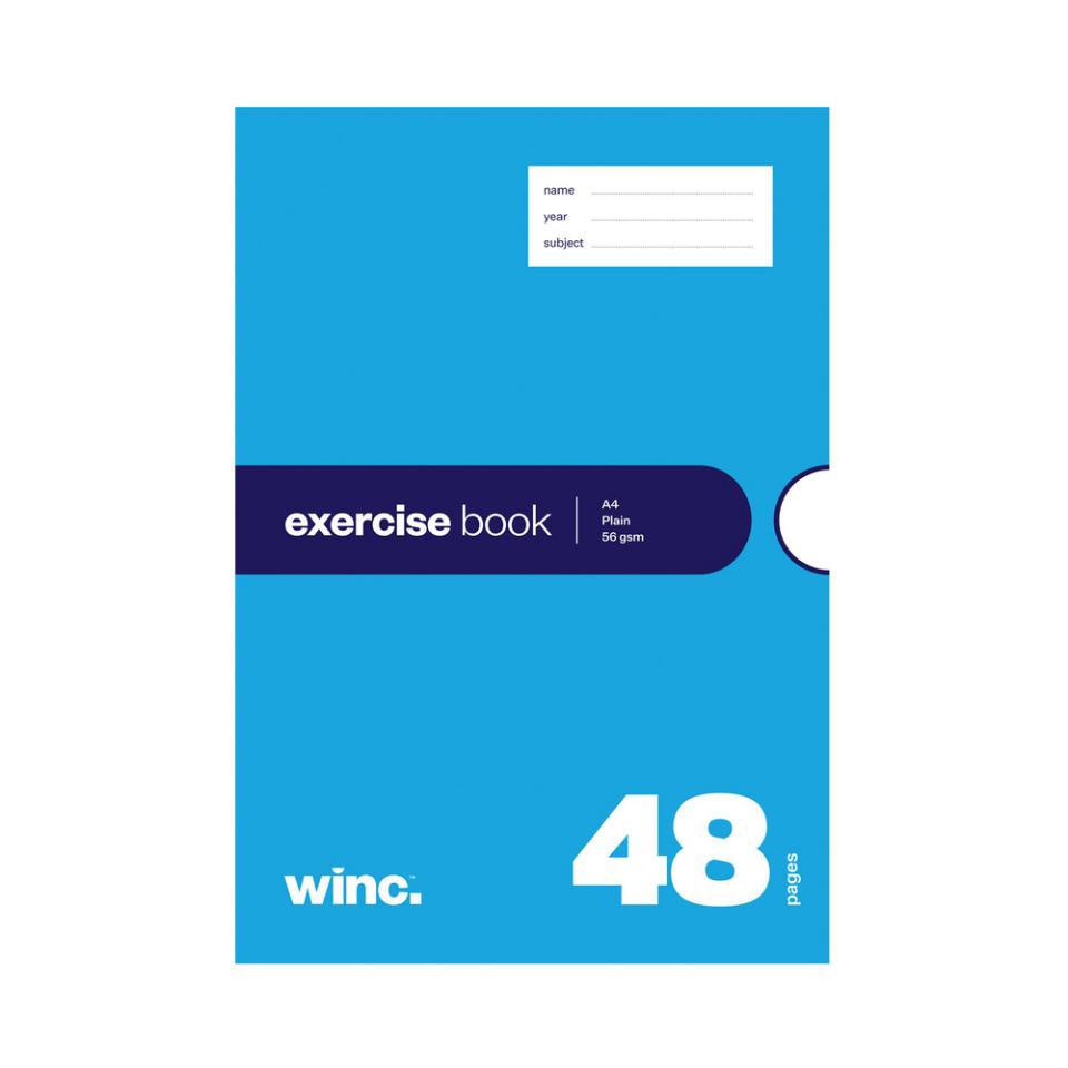 Winc Exercise Book A4 Unruled 48 Pages | Winc