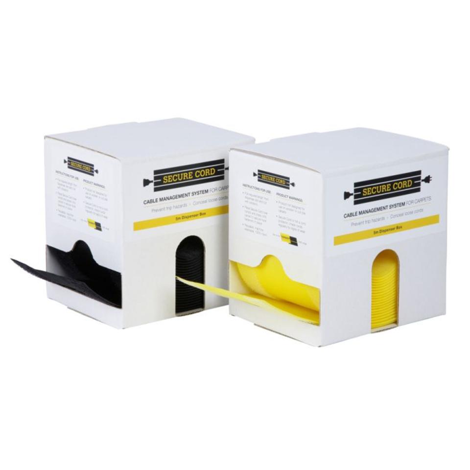 Opc Ergo Secure Cord Carpet 5m Yellow Cable Management | Winc