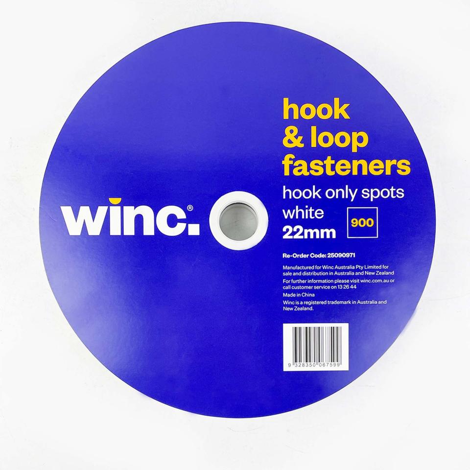 Winc Hook Only Fasteners Spot White 22mm Roll Of 900 | Winc