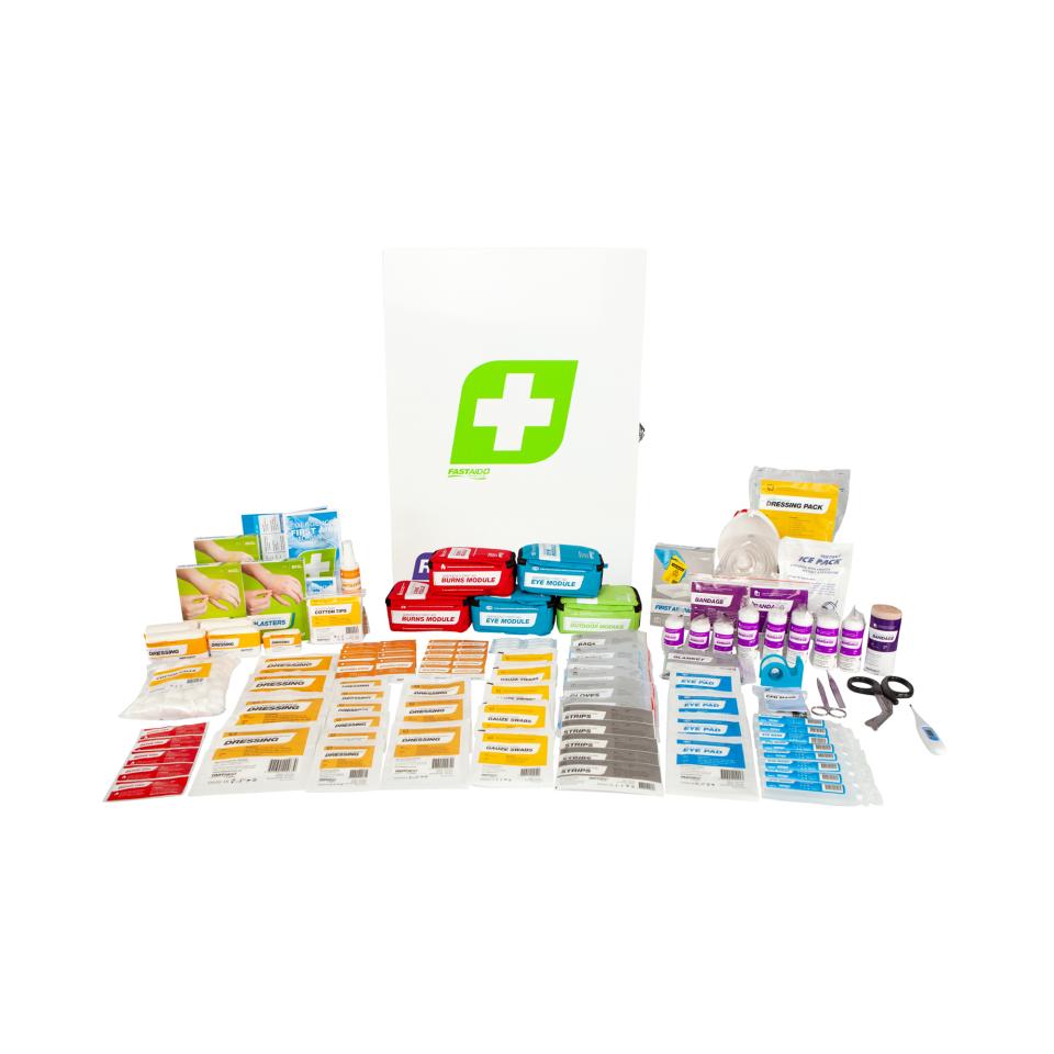 FastAid R4 Industra Medic Metal Cabinet First Aid Kit | Winc